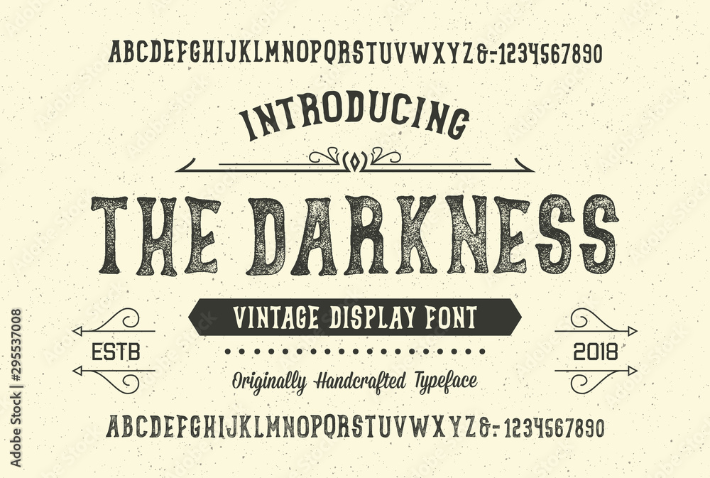"The Darkness". Hand Made Typeface. Custom handwritten alphabet ...