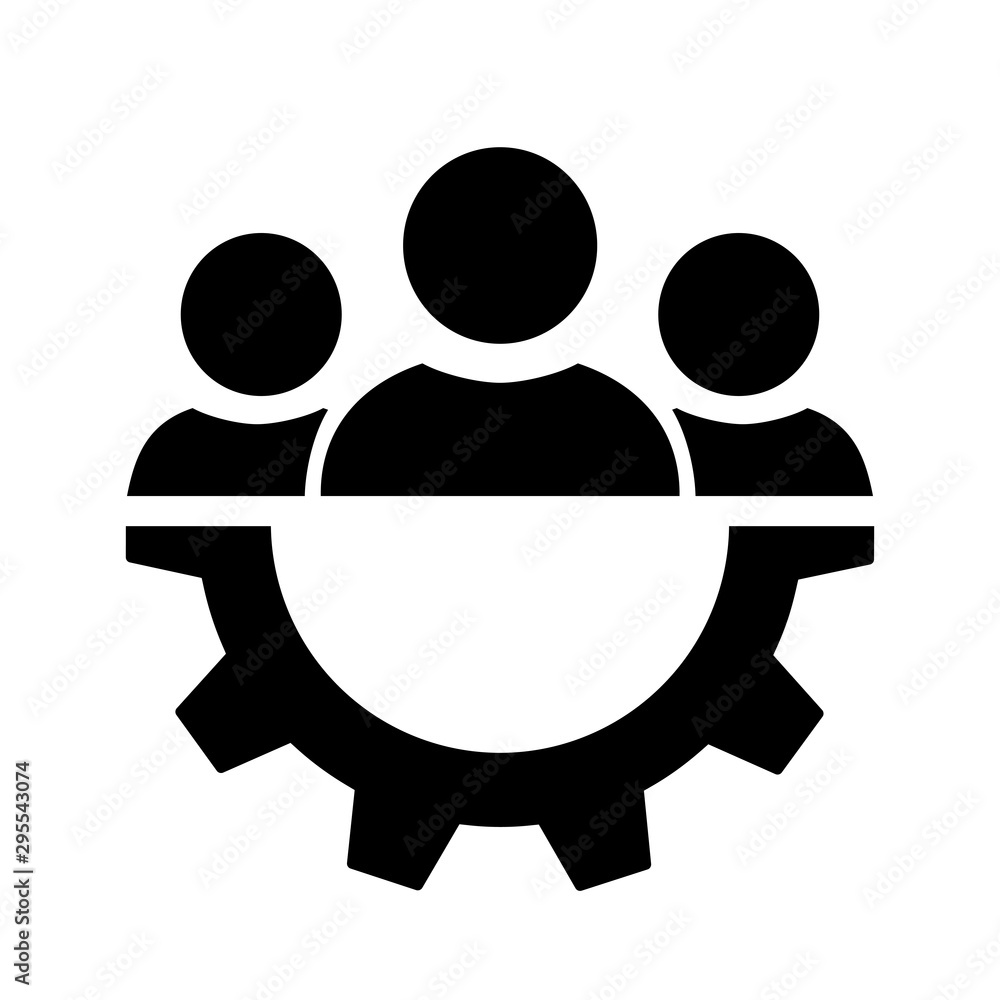 Teamwork management icon, management sign logo – stock vector Stock ...