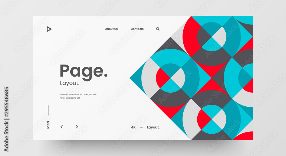 Creative horizontal website screen part for responsive web design ...