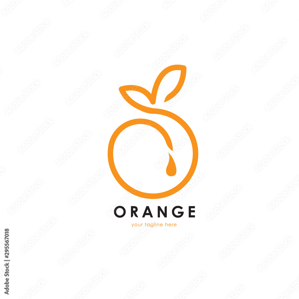 Healthy orange fruit logo. This logo is suitable for fruits store or ...