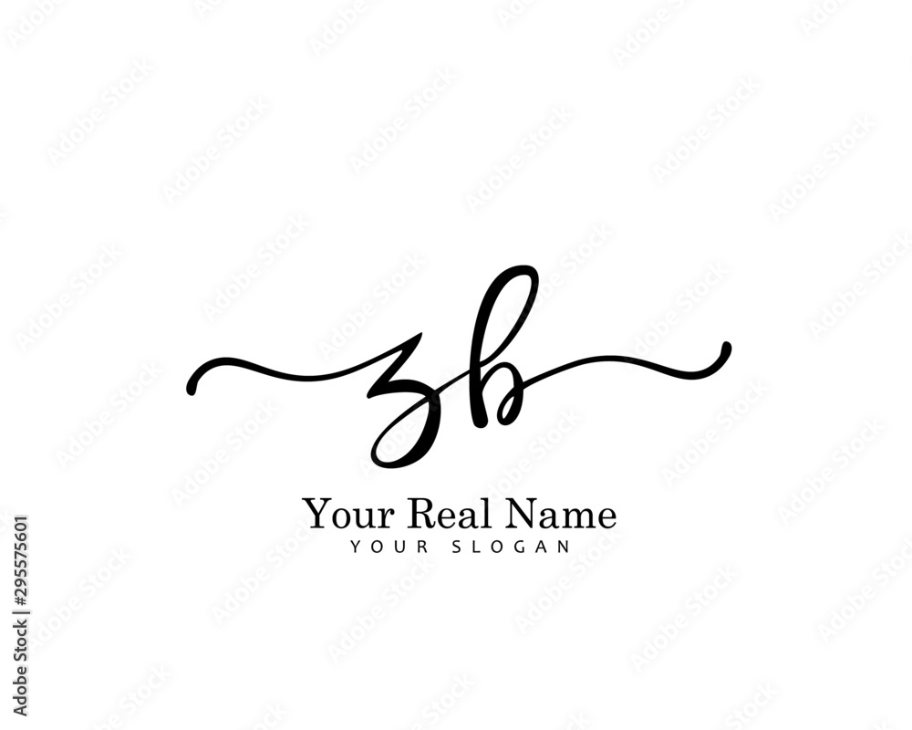 ZB Initial beauty monogram logo vector Stock Vector | Adobe Stock