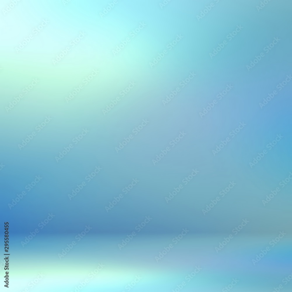 Blue pearl holographic 3d background. Winter holiday empty interior ...