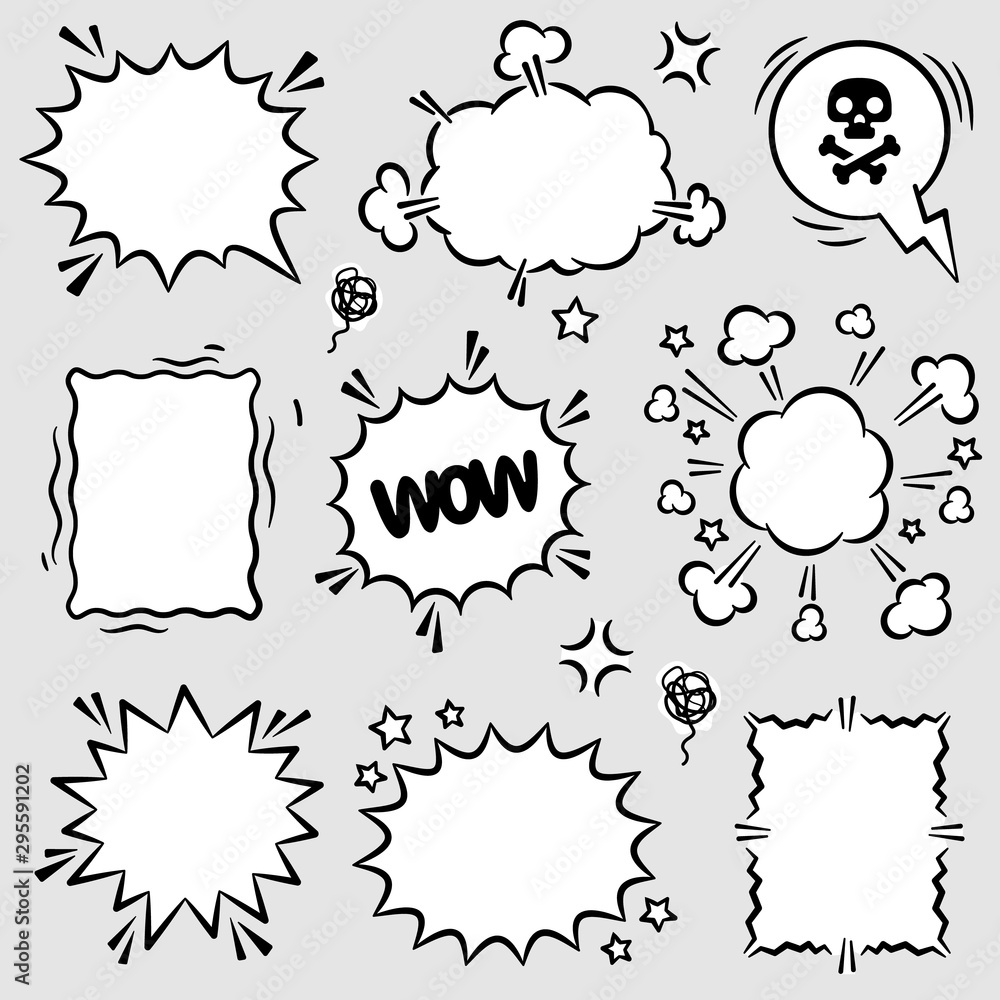 Set of Angry Comic Speech Bubbles Stock Vector | Adobe Stock