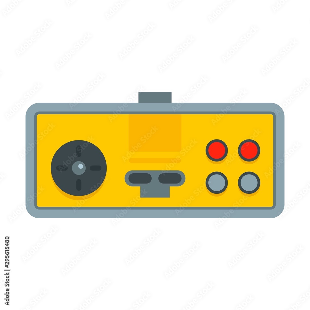 Retro game joystick icon. Flat illustration of retro game joystick ...