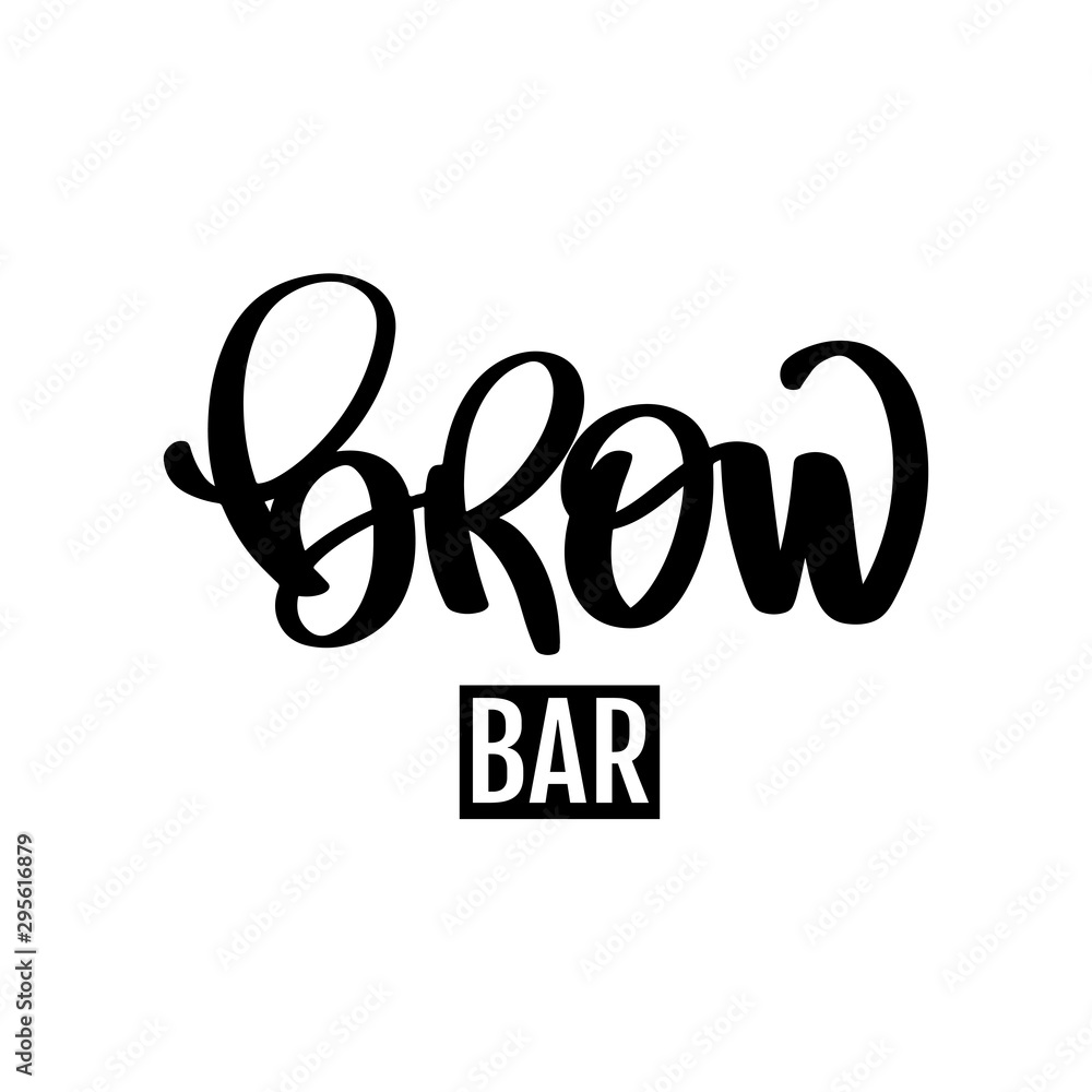 Brow bar logo. Vector Eyebrow calligraphy for beauty salon, brow bars ...
