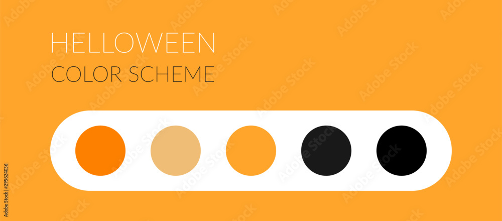 halloween color scheme, vector trick or treat theme color palette Stock ...