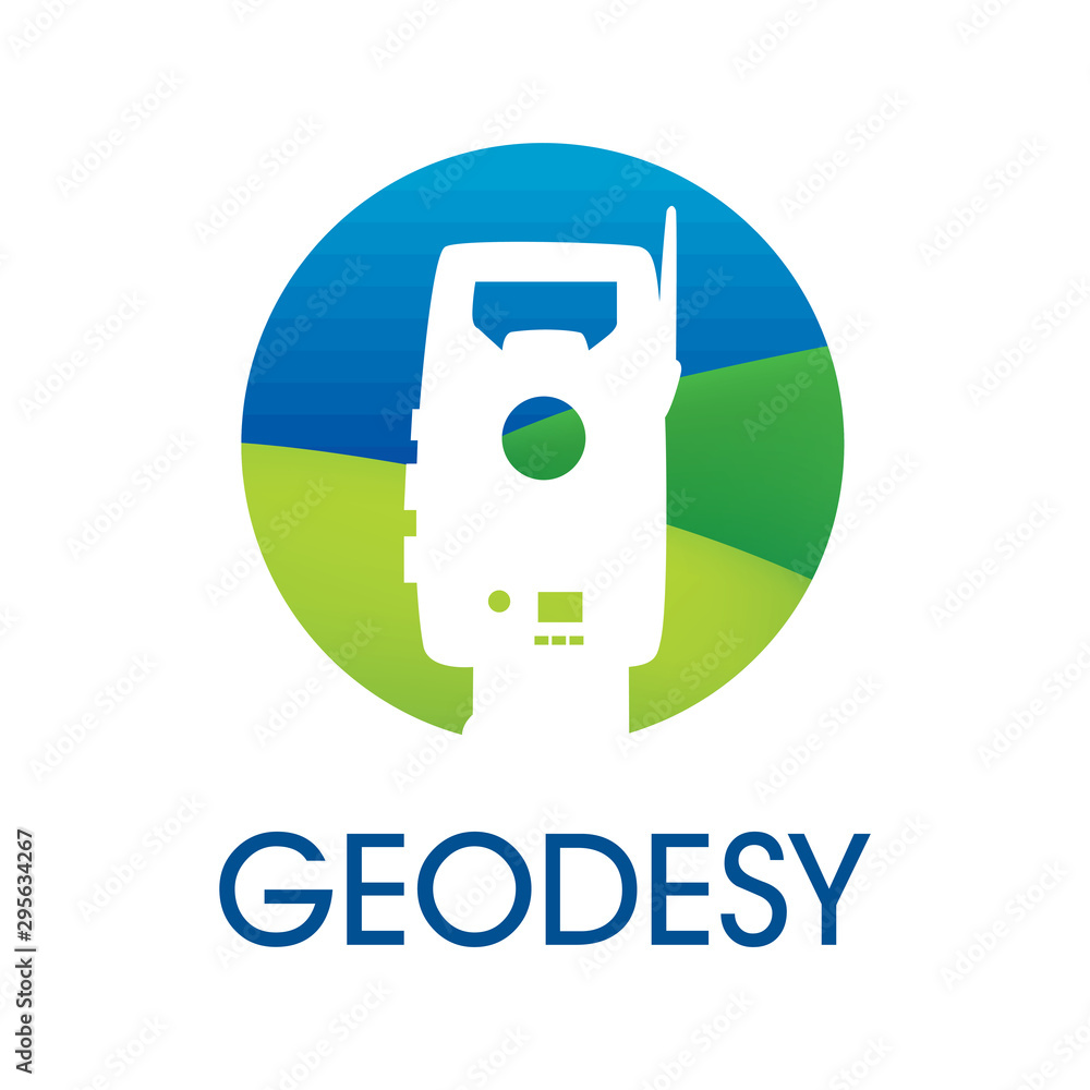 Vector logo of geodesy, design and topography Stock Vector | Adobe Stock
