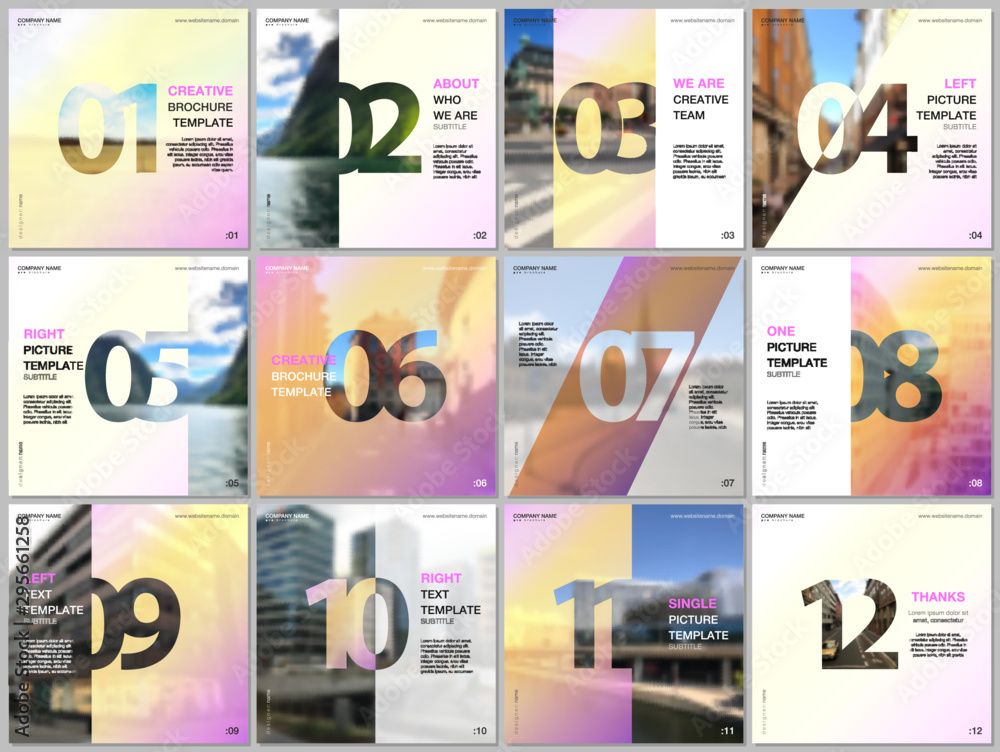 Minimal brochure templates with numbers. Easy to edit and customize ...