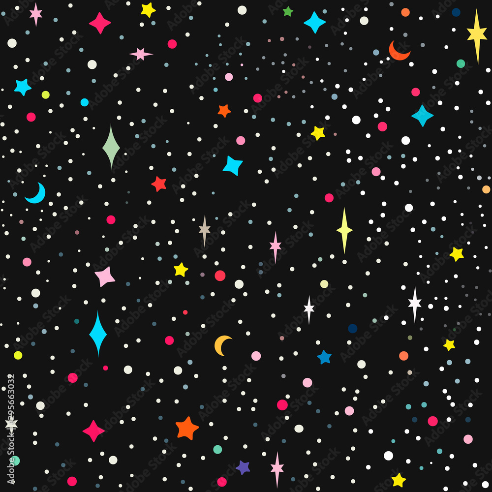 Stars Drawings Colorful