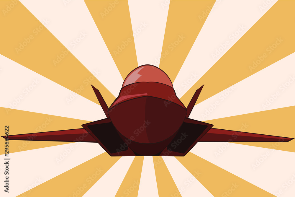 F-22 Raptor fighter bomber front view . Simple logo vector's object on ...