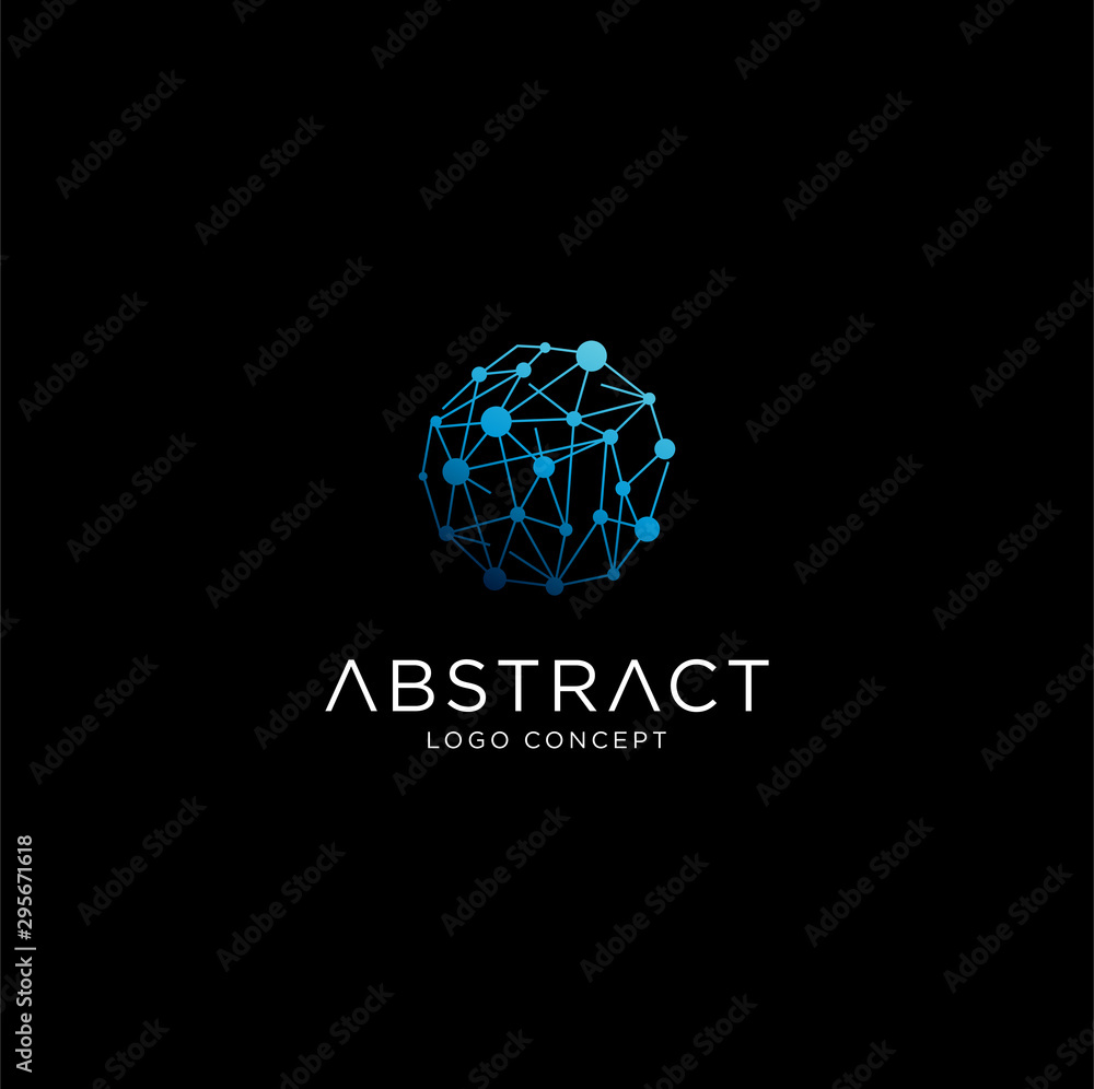 Circle Tech Logo Design Vector Stock. circle round flow shape modern ...