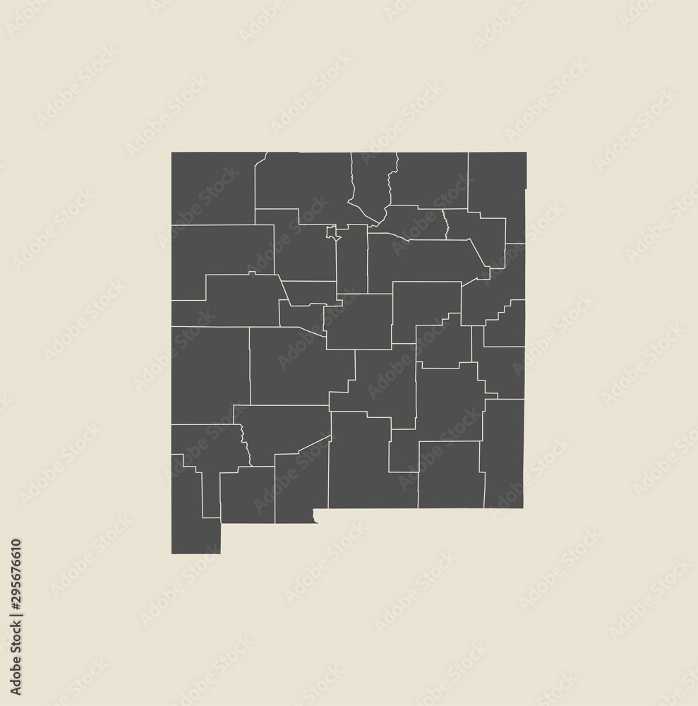 vector illustration map of New Mexico Stock Vector | Adobe Stock