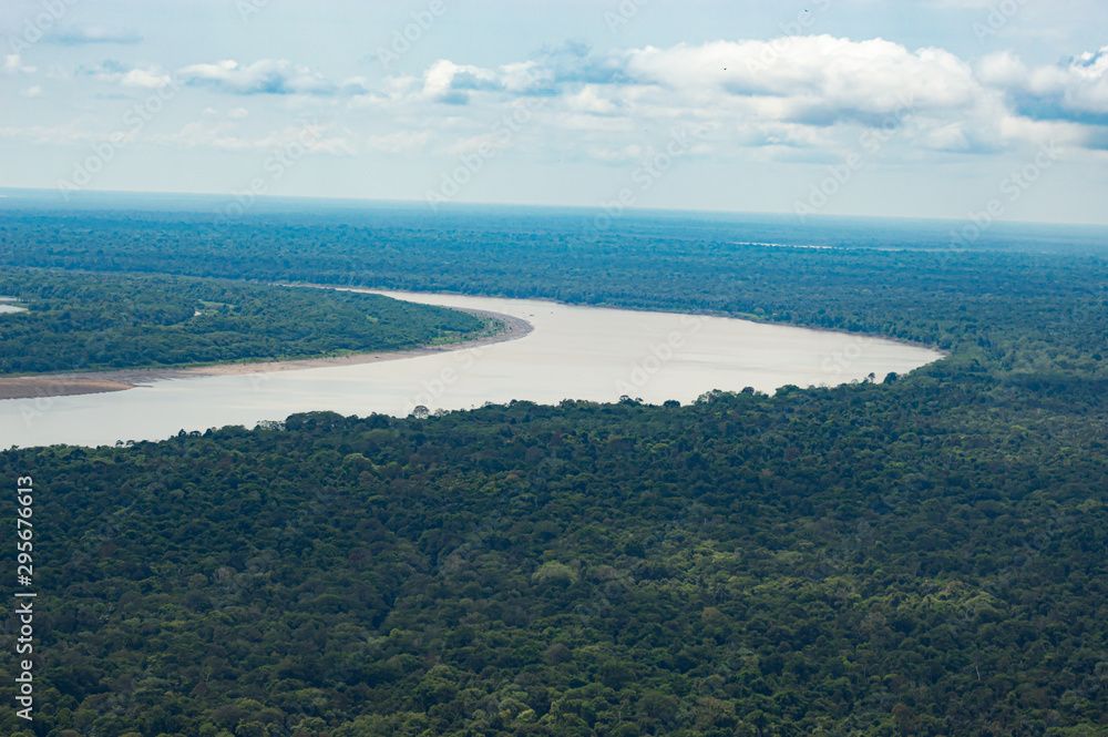 Visão aérea rio amazonas Stock Photo | Adobe Stock
