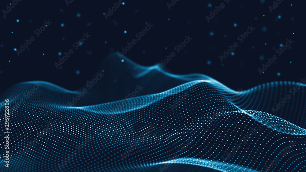 3d abstract digital technology background. Futuristic sci-fi user ...