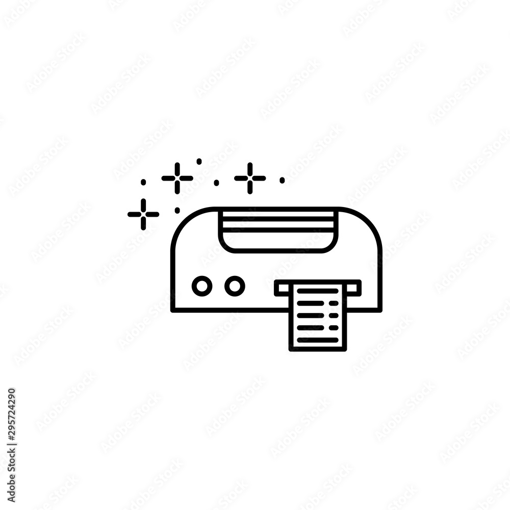 Barcode printer icon. Element of qr code and barcode icon Stock Vector ...
