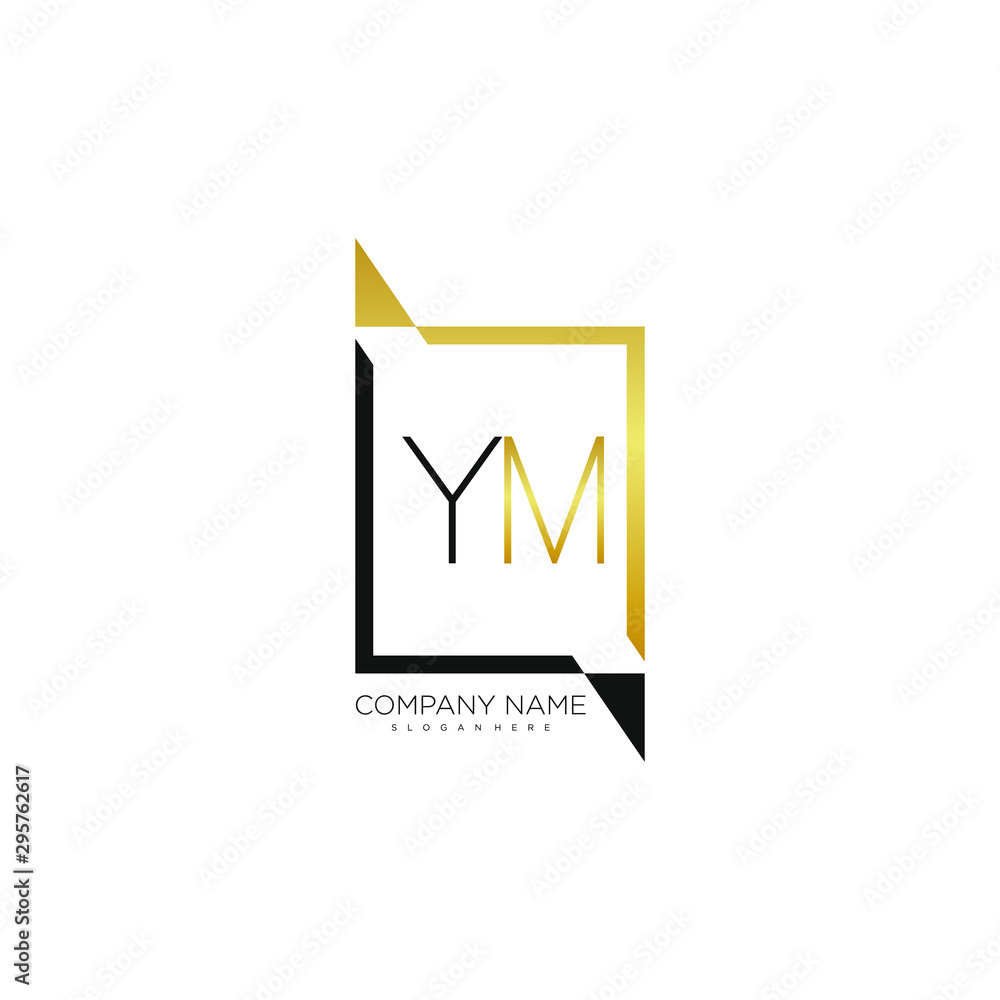 Letter YM Logo Minimalist Template Vector Illustration Stock Vector ...