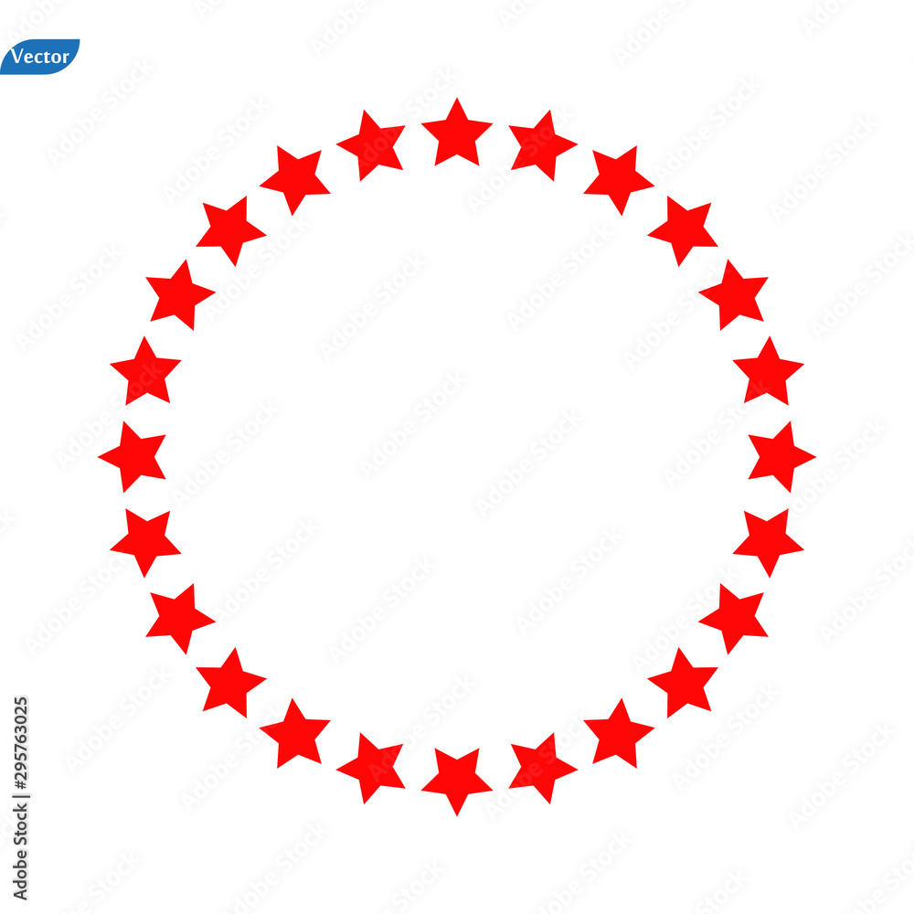 red star in circle icon on white background. flat style. red star in circle icon for your web ...