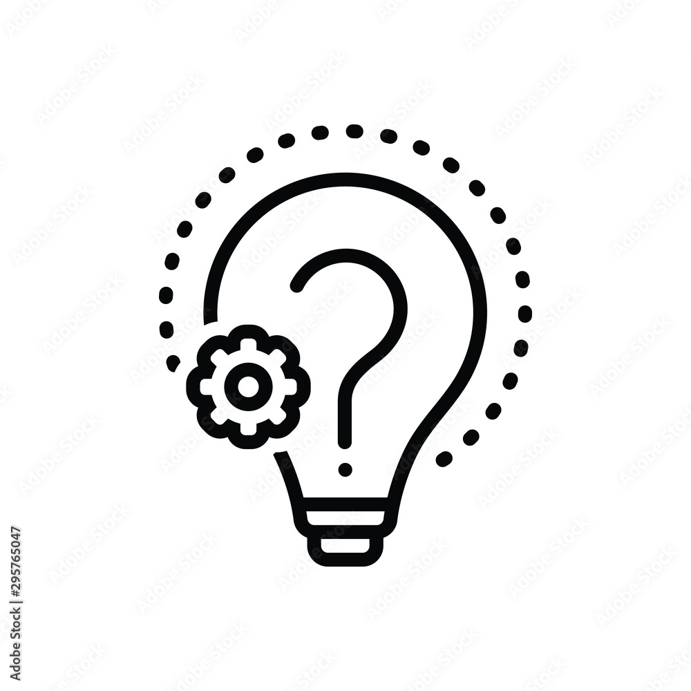 Black line icon for reason Stock Vector | Adobe Stock