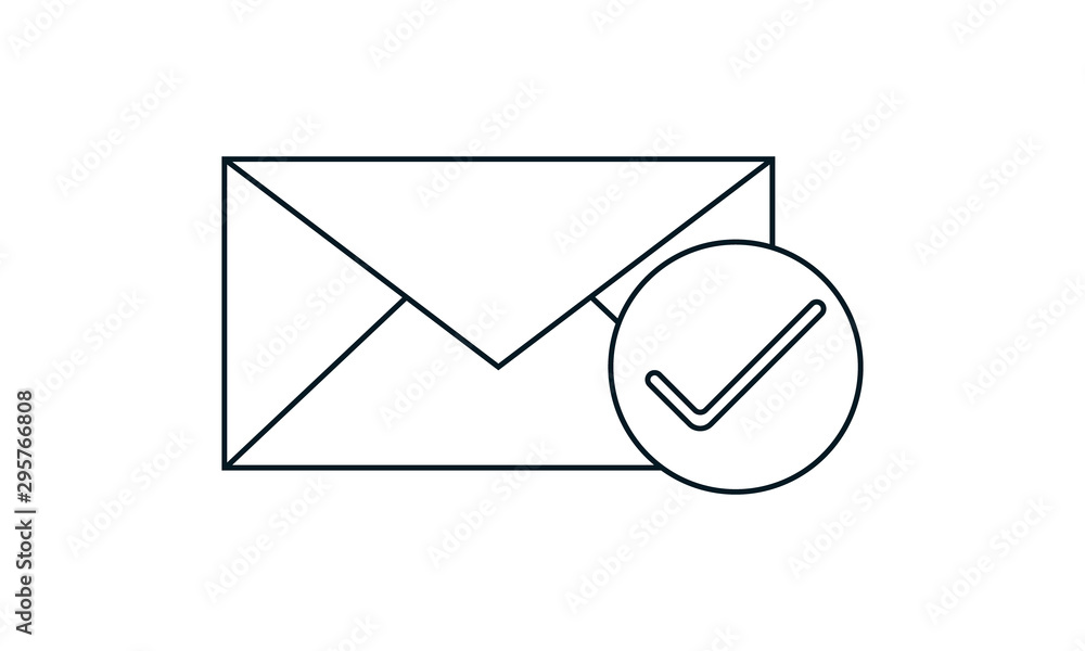 Check mail icon vector image Stock Vector | Adobe Stock