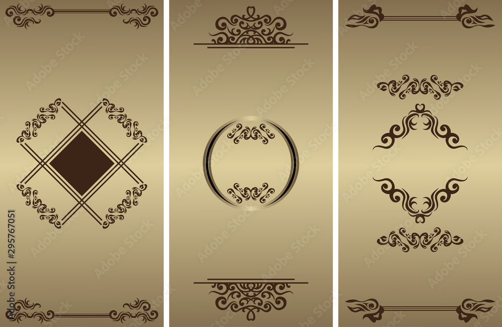 Vector set of logo. Classic elements. Can be used for emblem, monogram ...
