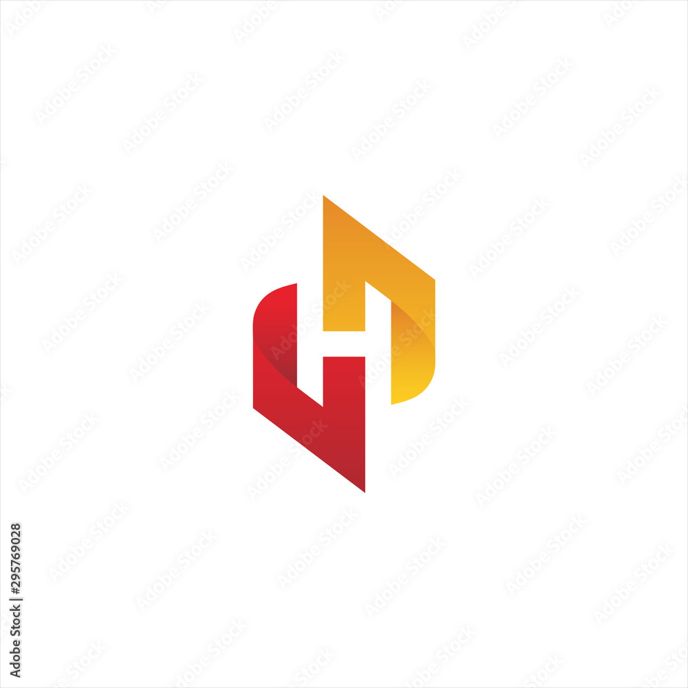 Abstract Letter H Logo Design Stock Vector | Adobe Stock
