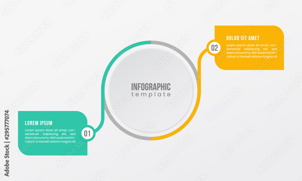 2 point step option business infographic template presentation timeline ...