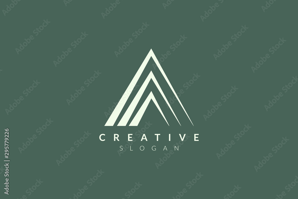 Vector illustration of abstract triangle shape design. Minimalist and ...