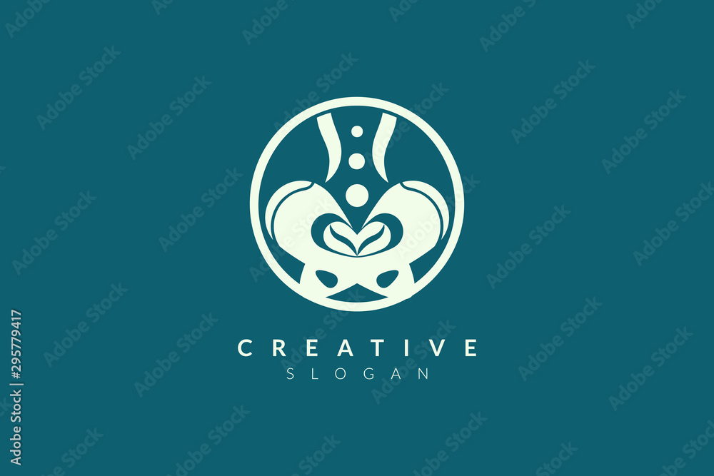 Vector illustration of pelvic bone shape design. Minimalist and simple ...