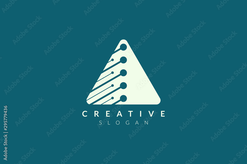 Vector illustration of abstract triangle shape design. Minimalist and ...