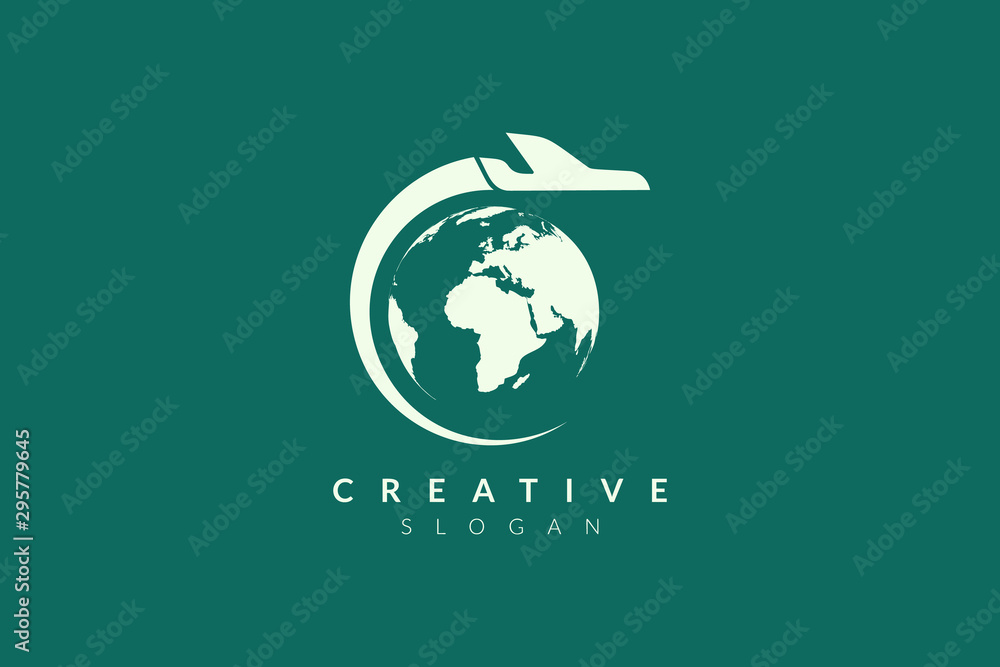 Vector illustration of plane shape design. Minimalist and simple logo ...