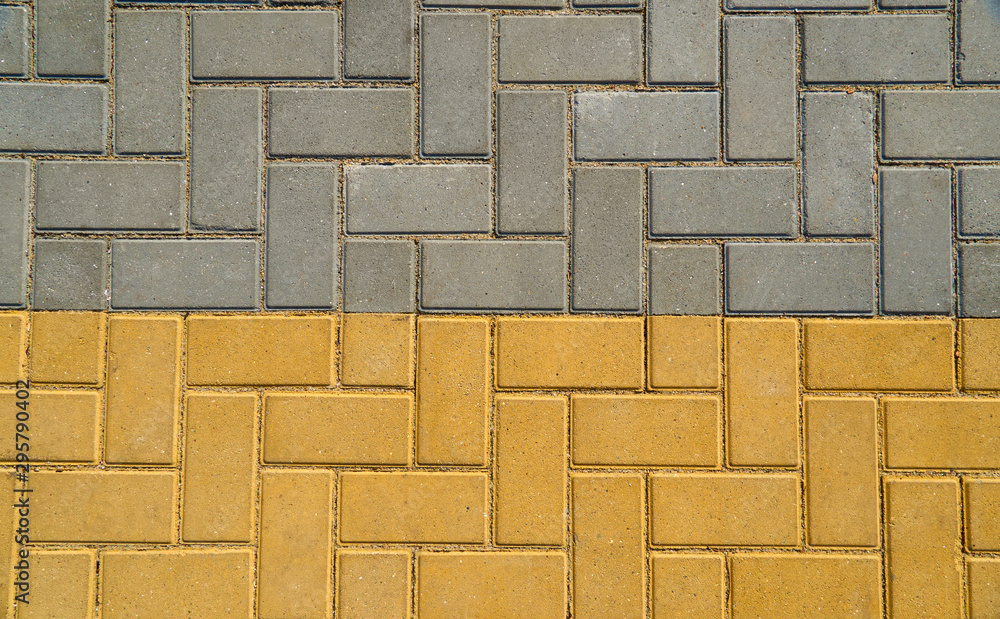 yellow and grey paving tile for background or texture Stock Photo ...