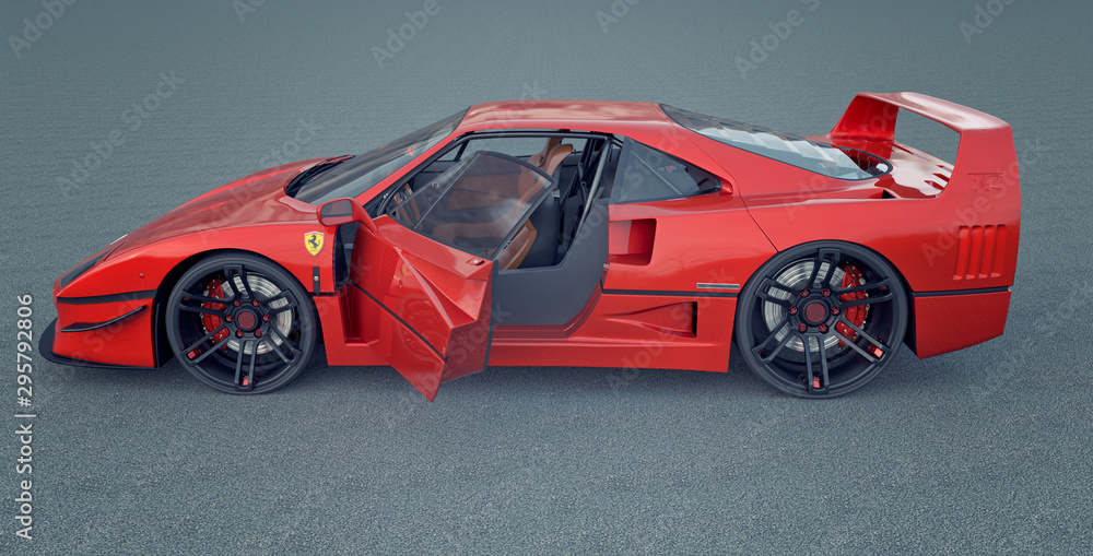 Ferrari F40 Rendering in alta risoluzione Stock Photo | Adobe Stock