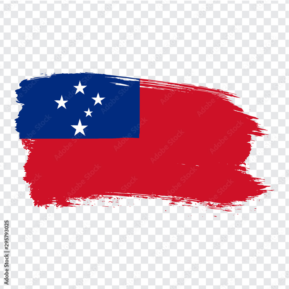 Flag Samoa from brush strokes. Flag Independent State of Samoa on ...