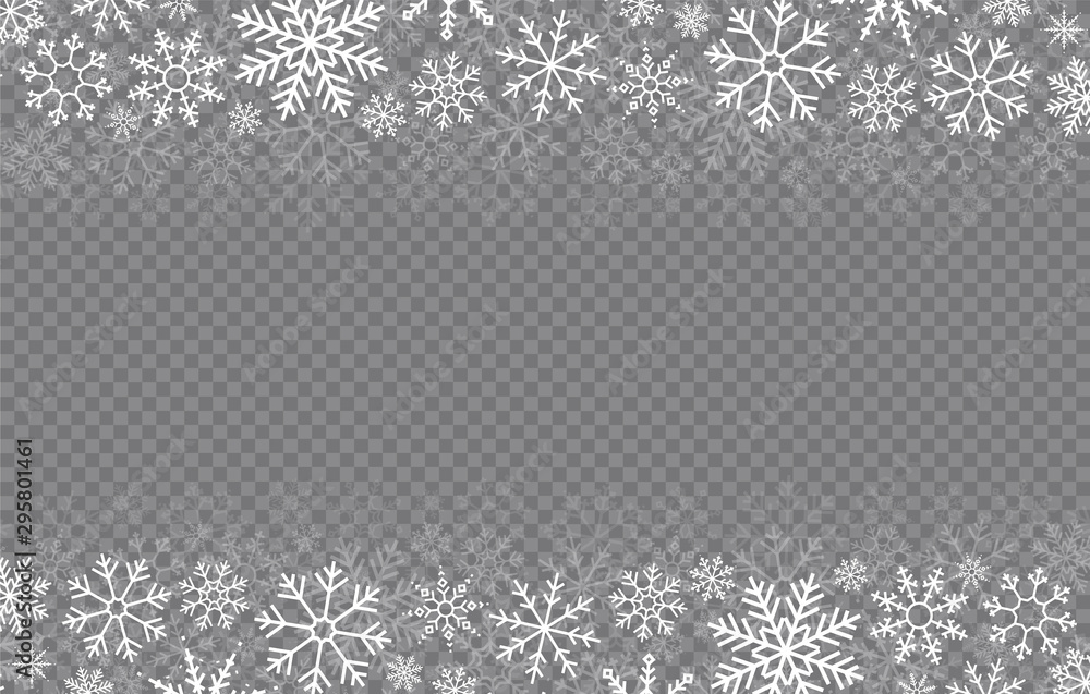 Happy New Year, Christmas and xmas. Falling snow. Snowflakes in ...