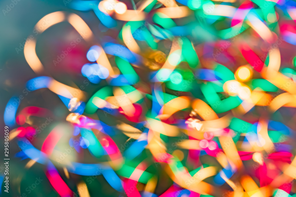 Abstract light trails in random motion background image. Trendy neon ...