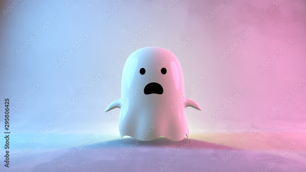 Cute ghost. 3d rendering picture. Stock Illustration | Adobe Stock