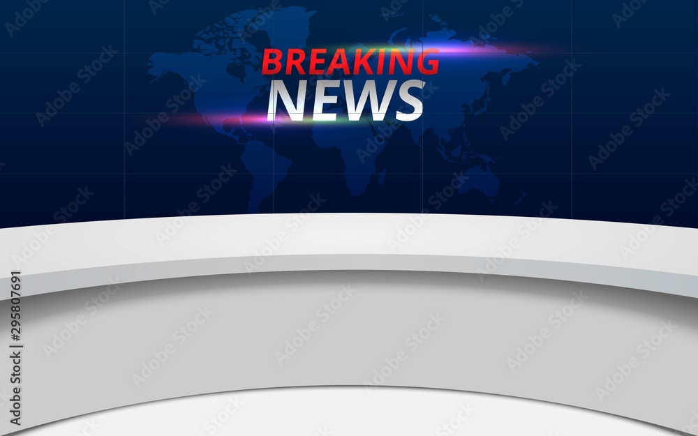 white table and lcds background in the news studio room Stock Vector ...