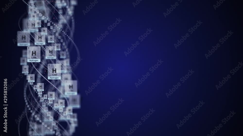 HYDROGEN MOLECULE, Animation, Rendering, Background, Loop, 4k Stock 비디오 ...