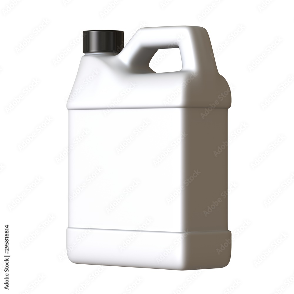 Lubricating oil bottle on white background. 3D rendering of excellent ...