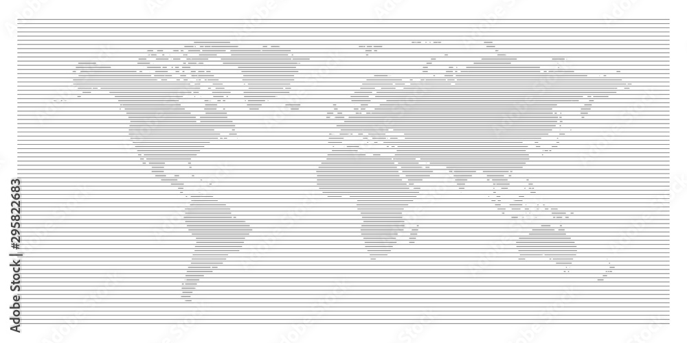 world map flat design lines with Oceans. Planet Earth background screen ...