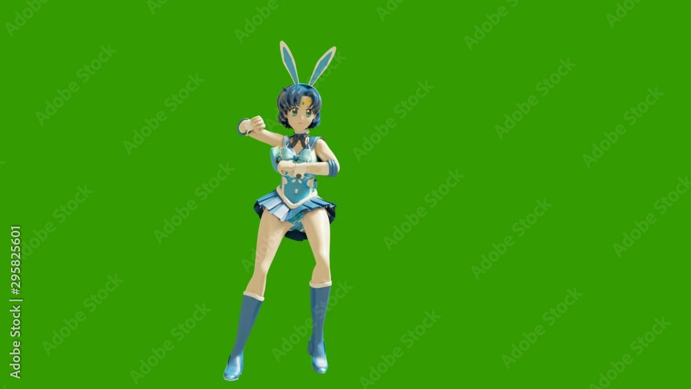 Animation dancing cartoon anime girls. Girl in the style of anime ...