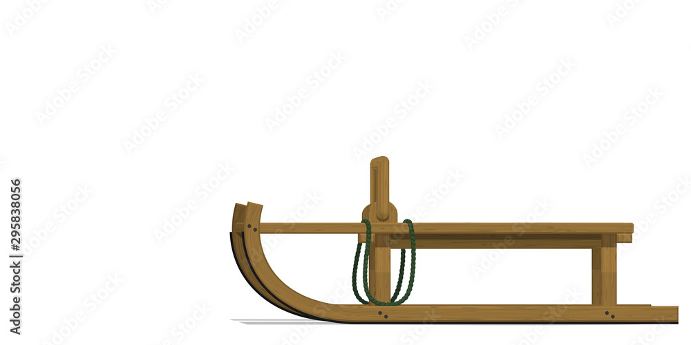 Isolated vintage sled on transparent background. Stock Vector | Adobe Stock