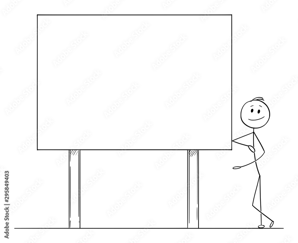 Vector cartoon stick figure drawing conceptual illustration of man or ...