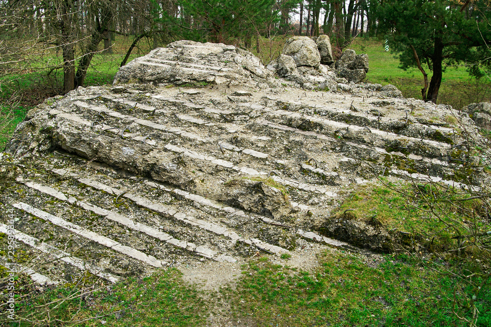 Adolf Hitler bunker remains.Residence "werwolf" near Vinnitsa, Ukraine ...