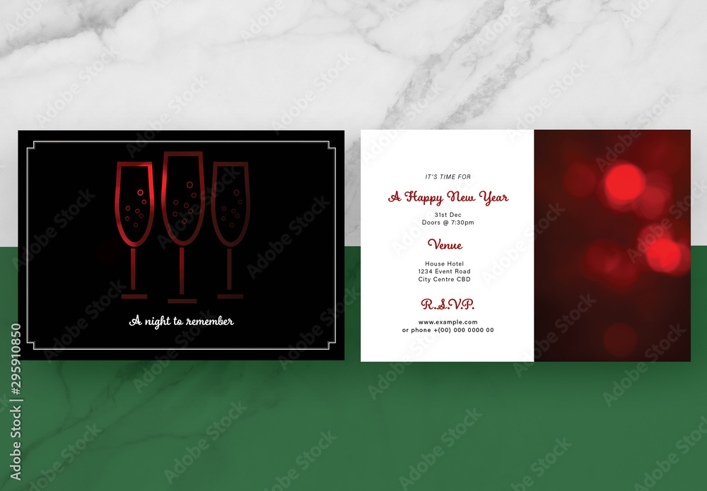 Minimalist Event Invitation Layout Stock Template | Adobe Stock