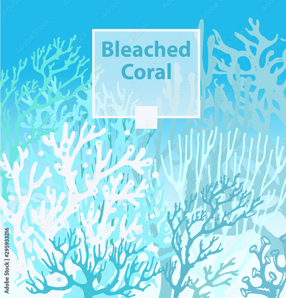 Coral Bleaching occurs rising sea temperatures Stock Vector | Adobe Stock
