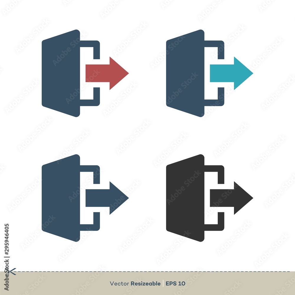 Sign Out Icon Vector Logo Template Illustration Design. Vector EPS 10 ...