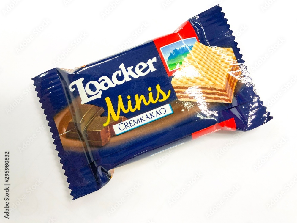 Bangkok Thailand - 29 May2019: Loacker mini chocolate Wafer small size ...