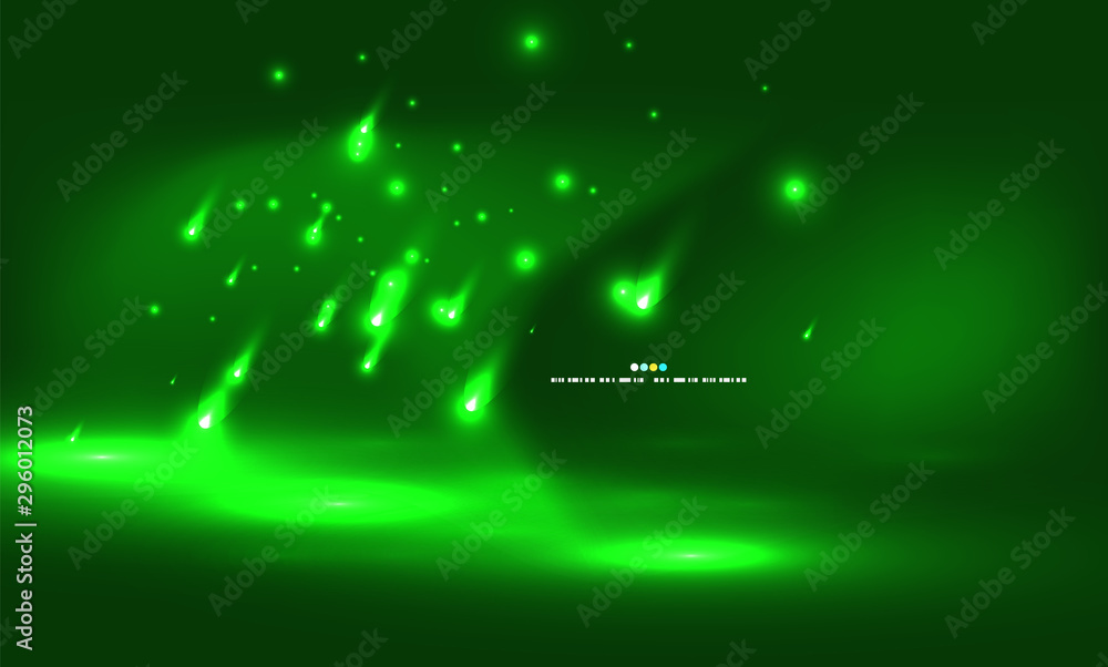 Shooting stars, neon color outer space vector background Stock Vector ...