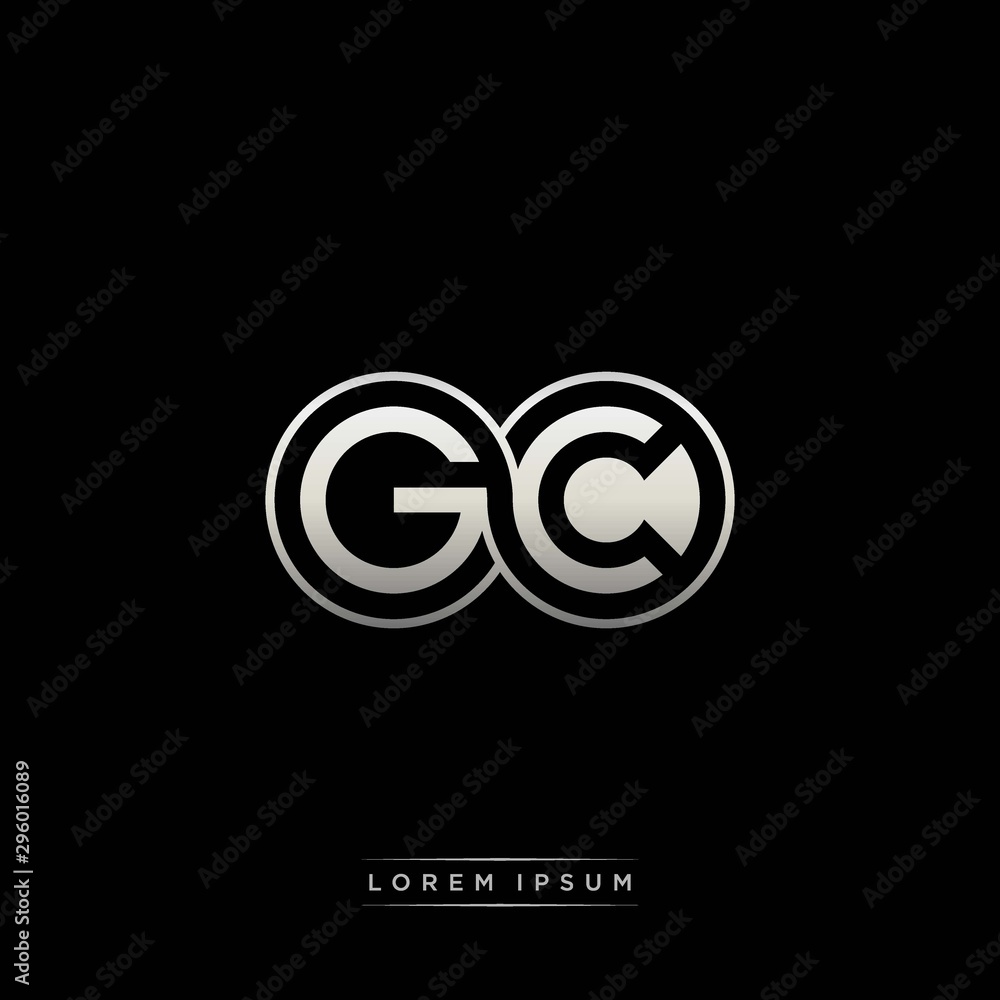 GC initial letter linked circle capital monogram logo modern template ...